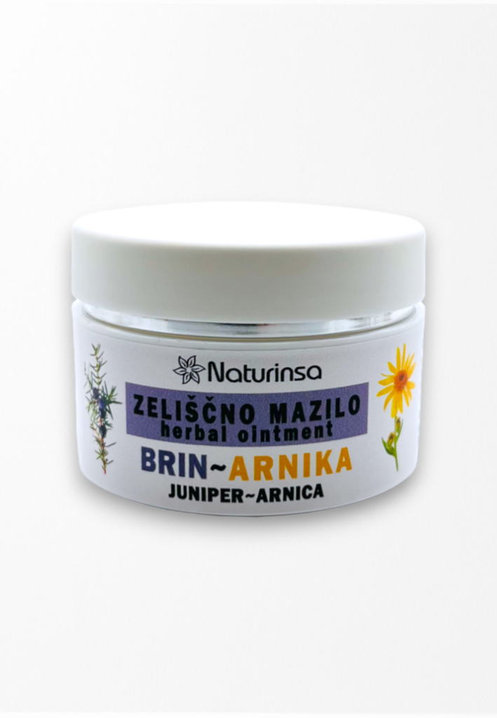 Zeliščno mazilo brin arnika - Naturinsa - naravna zeliščna kozmetika