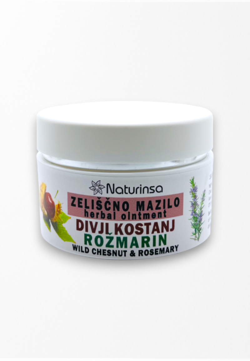 Zeliščno mazilo divji kostanj rožmarin - Naturinsa - naravna zeliščna ...